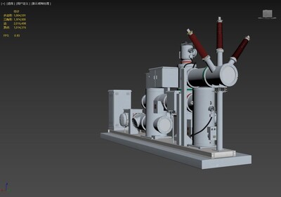 110kV GIS设备模型-工业设备模型库-3ds Max(.max)模型下载-cg模型网