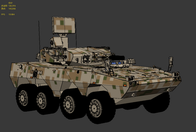 国产CS/SA5型30毫米轮式自行高炮模型-装甲车／坦克模型库-3ds Max(.max)模型下载-cg模型网