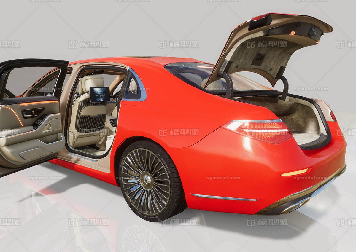 奔驰轿车 PBR次世代模型-轿车模型库-FBX(.fbx)模型下载-cg模型网