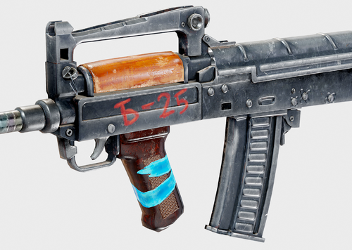 OC-14“Groza”冲锋枪 突击步枪模型-枪械模型模型库-Maya(.ma/.mb)模型下载-cg模型网