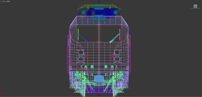 HXD2D型交流传动电力机车模型-火车/轨道车模型库-3ds Max(.max)模型下载-cg模型网