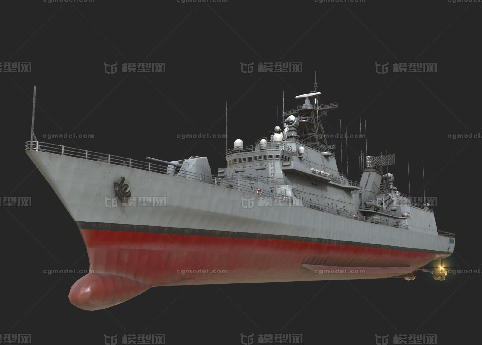 韩国海军 广开土大王级导弹驱逐舰KDX1模型-军舰模型库-3ds Max(.max)模型下载-cg模型网