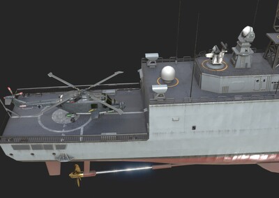 韩国海军 广开土大王级导弹驱逐舰KDX1模型-军舰模型库-3ds Max(.max)模型下载-cg模型网