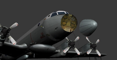 美国海军的EP-3型侦察机模型-军用飞机模型库-3ds Max(.max)模型下载-cg模型网