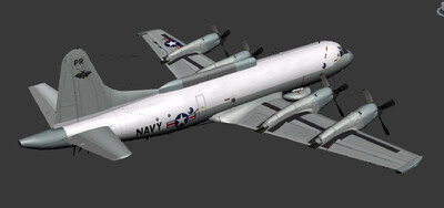 美国海军的EP-3型侦察机模型-军用飞机模型库-3ds Max(.max)模型下载-cg模型网