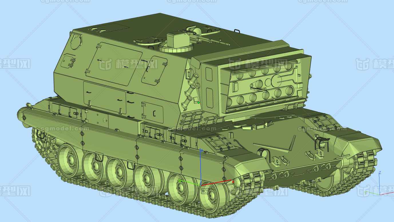 苏联激光坦克 1k17模型-装甲车／坦克模型库-3D Studio(.3ds)模型下载-cg模型网
