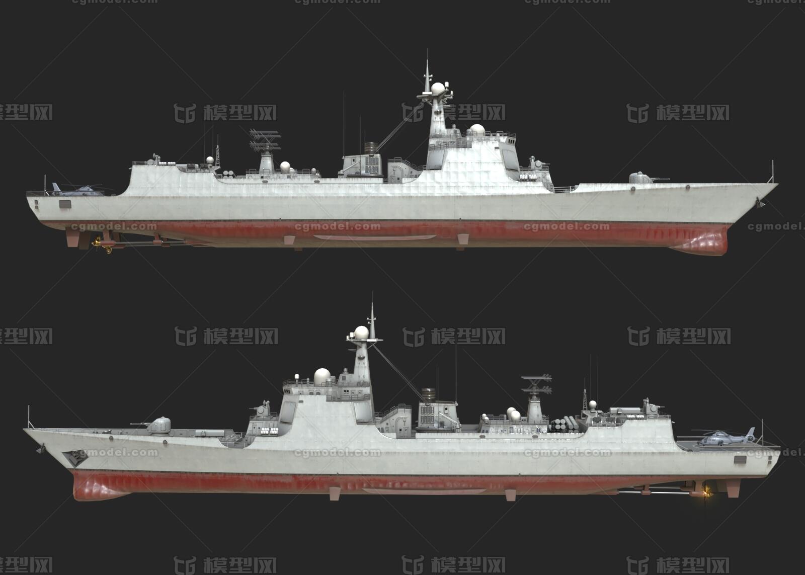 PBR 中国海军模型-军舰模型库-3ds Max(.max)模型下载-cg模型网