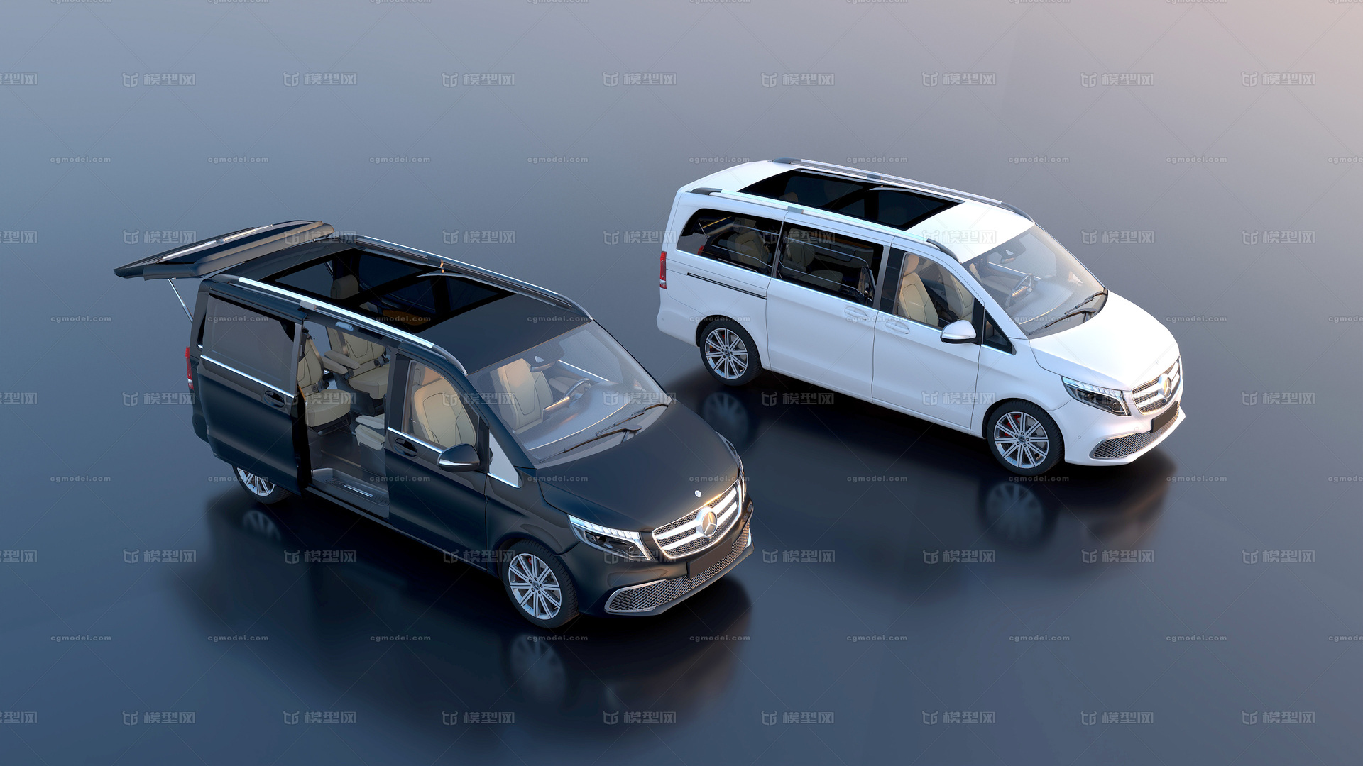 奔驰vclass v级模型-公共车模型库-FBX(.fbx)模型下载-cg模型网