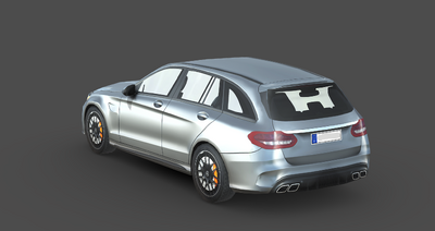 奔驰AMG C63模型-轿车模型库-Blender(.blend)模型下载-cg模型网