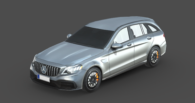 奔驰AMG C63模型-轿车模型库-Blender(.blend)模型下载-cg模型网