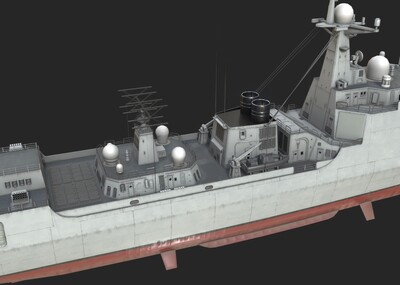PBR 中国海军模型-军舰模型库-3ds Max(.max)模型下载-cg模型网