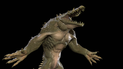Mutant Croc-突变鳄鱼人模型-爬行模型库-FBX(.fbx)模型下载-cg模型网