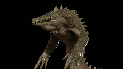 Mutant Croc-突变鳄鱼人模型-爬行模型库-FBX(.fbx)模型下载-cg模型网
