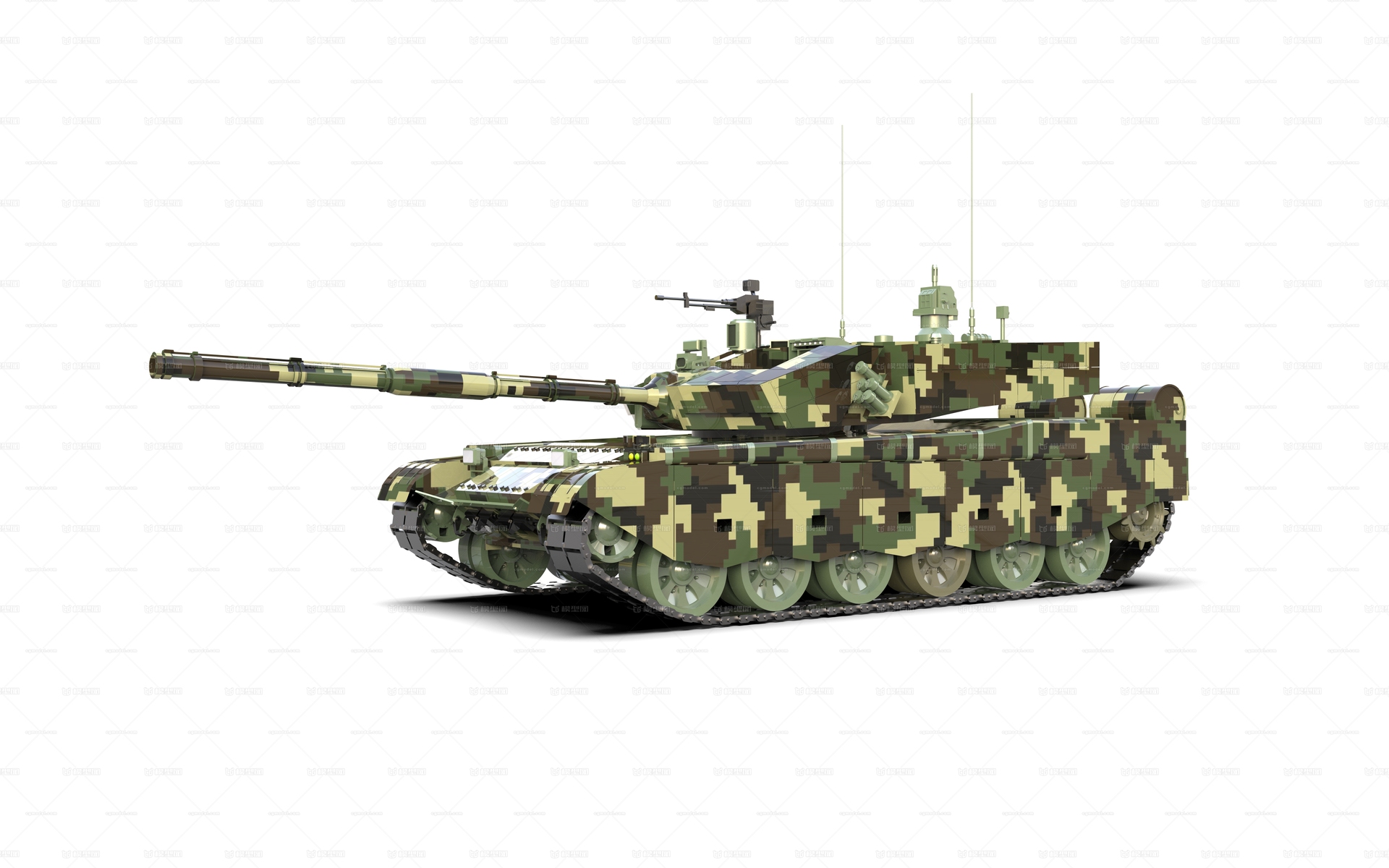 99A坦克模型-冷兵器模型库-Rhinoceros 3D(.3dm)模型下载-cg模型网