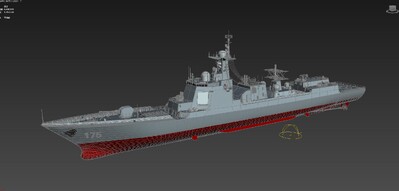 052D驱逐舰模型-军舰模型库-3ds Max(.max)模型下载-cg模型网
