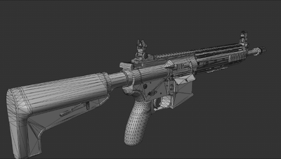 XT112步枪AR-15突击步枪精确射手模型-枪械模型模型库-Blender(.blend)模型下载-cg模型网