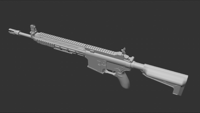 XT112步枪AR-15突击步枪精确射手模型-枪械模型模型库-Blender(.blend)模型下载-cg模型网