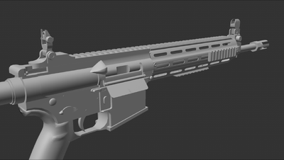 XT112步枪AR-15突击步枪精确射手模型-枪械模型模型库-Blender(.blend)模型下载-cg模型网