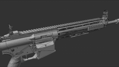XT112步枪AR-15突击步枪精确射手模型-枪械模型模型库-Blender(.blend)模型下载-cg模型网