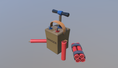 炸弹 TNT模型-其他器械模型库-3ds Max(.max)模型下载-cg模型网