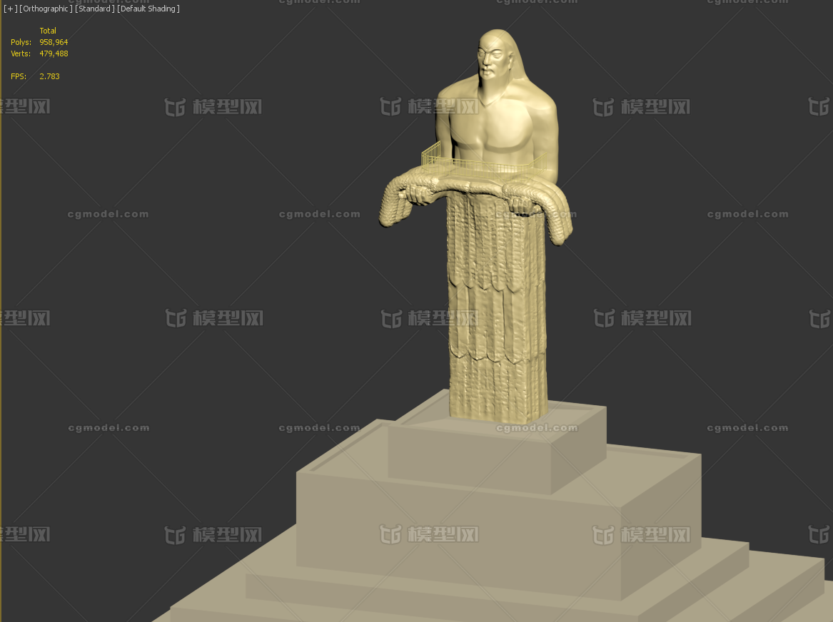 炎帝 神农氏模型-男人模型库-3ds Max(.max)模型下载-cg模型网