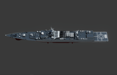 中国海军052B型导弹驱逐舰武汉号驱逐舰模型-潜艇模型库-Maya(.ma/.mb)模型下载-cg模型网