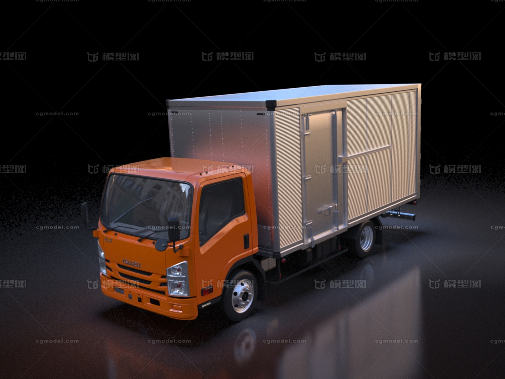 五十铃精灵箱式卡车-2017模型-大卡车模型库-3ds Max(.max)模型下载-cg模型网