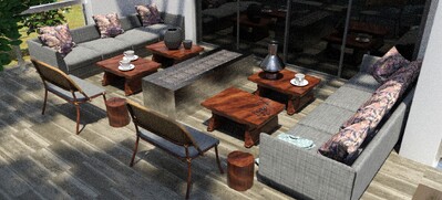 海边豪华休闲露天酒店 C556模型-现代场景模型库-3ds Max(.max)模型下载-cg模型网