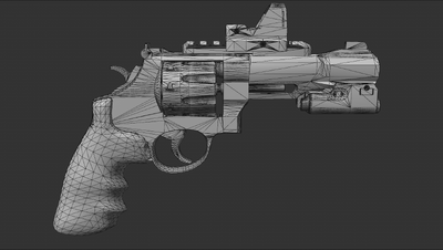 S&W M327模型-枪械模型模型库-Blender(.blend)模型下载-cg模型网