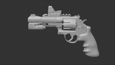 S&W M327模型-枪械模型模型库-Blender(.blend)模型下载-cg模型网