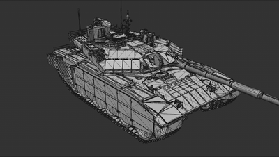 T-90M T90M主战坦克模型-装甲车／坦克模型库-Blender(.blend)模型下载-cg模型网