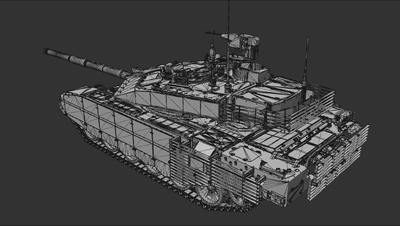 T-90M T90M主战坦克模型-装甲车／坦克模型库-Blender(.blend)模型下载-cg模型网