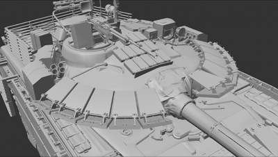 T-80BVM主战坦克俄罗斯t80t90模型-装甲车／坦克模型库-Blender(.blend)模型下载-cg模型网