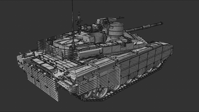T-90M T90M主战坦克模型-装甲车／坦克模型库-Blender(.blend)模型下载-cg模型网