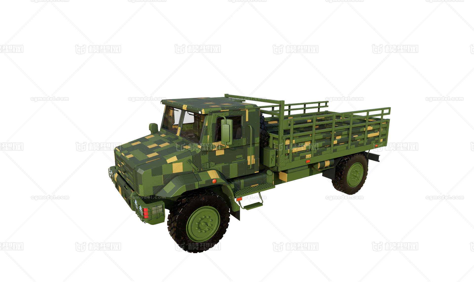 一汽CTM131 CTM134中型高机动卡车模型-装甲车／坦克模型库-3ds Max(.max)模型下载-cg模型网