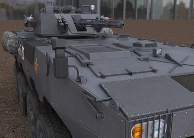 中国ZBD09式8X8轮式步兵战车装甲车模型-装甲车／坦克模型库-3ds Max(.max)模型下载-cg模型网