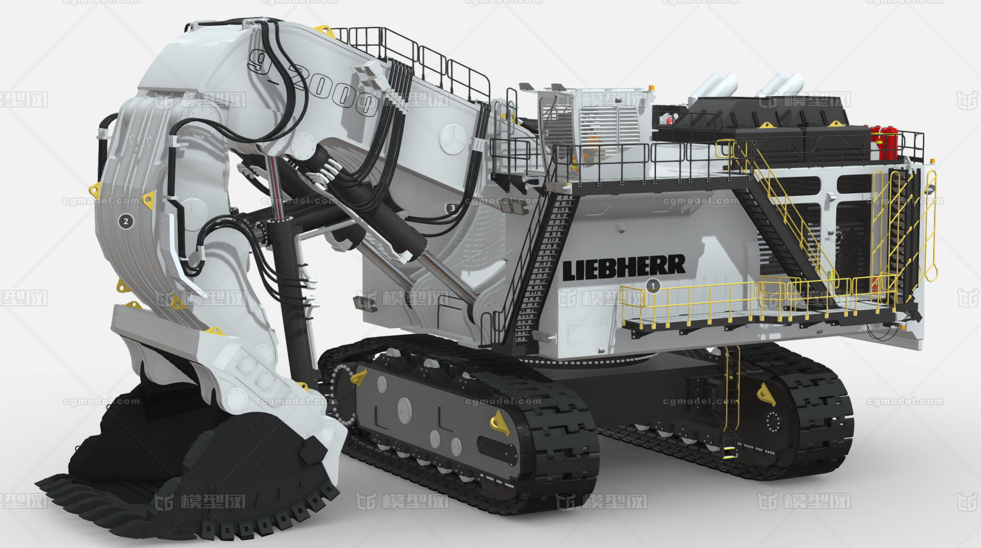 利勃海尔 R9200模型-工程车模型库-3ds Max(.max)模型下载-cg模型网