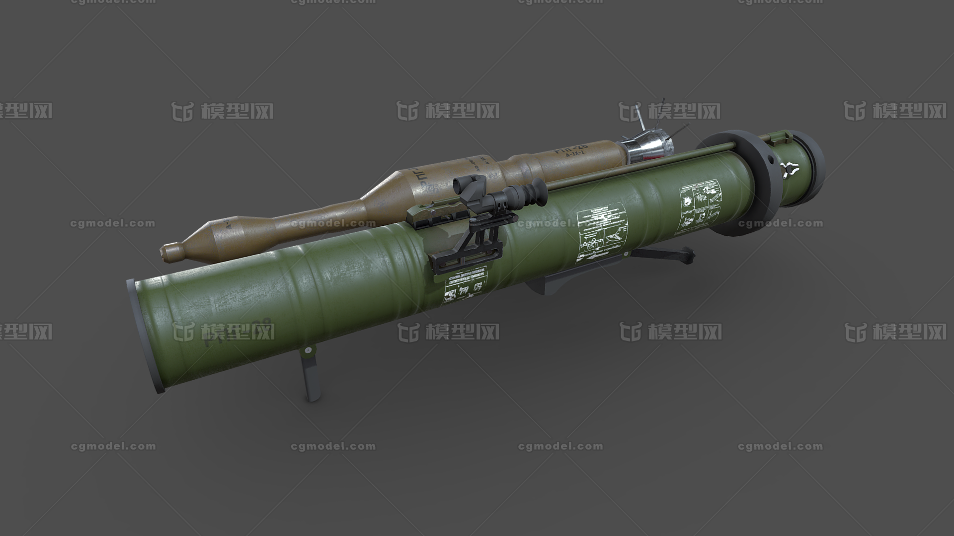 RPG-28反坦克火箭发射器 火箭筒模型-火炮器械模型库-3ds Max(.max)模型下载-cg模型网