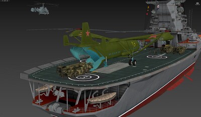 苏联1123型 莫斯科级模型-军舰模型库-3ds Max(.max)模型下载-cg模型网