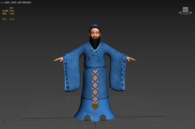 写实古代人物 孔子模型-男人模型库-FBX(.fbx)模型下载-cg模型网