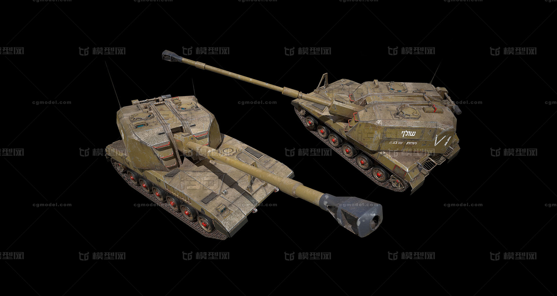Sholef肖勒夫自行火炮以色列梅卡瓦模型-装甲车／坦克模型库-Blender(.blend)模型下载-cg模型网