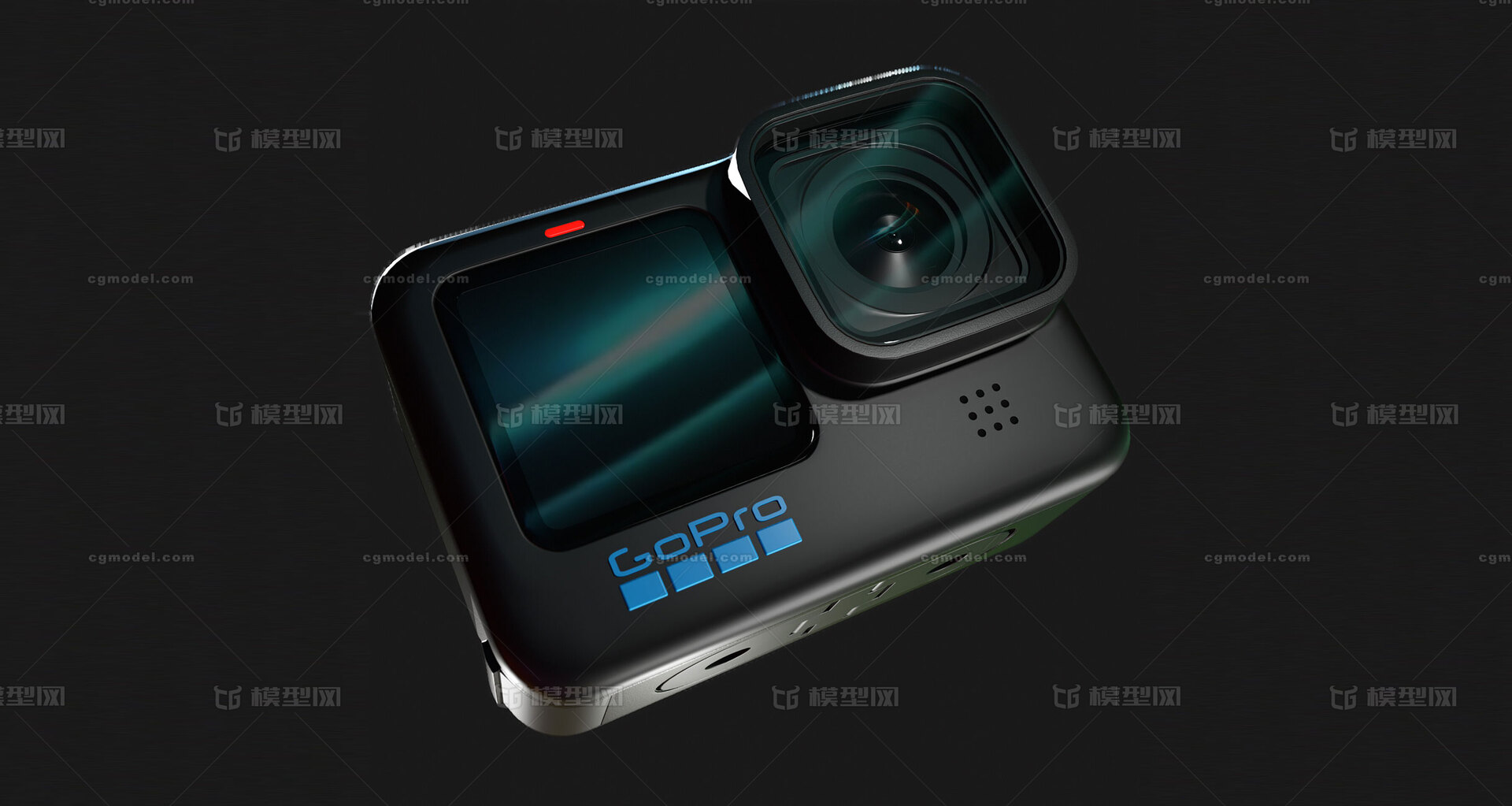 GoPro Hero11运动相机摄影机模型-摄像设备模型库-Blender(.blend)模型下载-cg模型网
