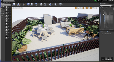 ue4屋顶花园虚幻4 VR模型-现代场景模型库-Unreal Engine模型下载-cg模型网