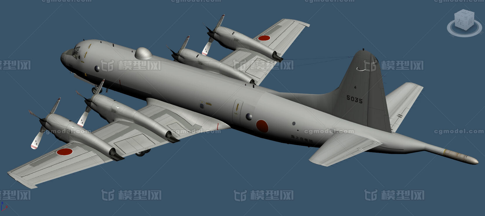 P-3C“猎户座”反潜巡逻机模型模型-军用飞机模型库-3ds Max(.max)模型下载-cg模型网