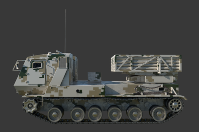 PHZ-11式履带式多管火箭炮模型-火炮器械模型库-3ds Max(.max)模型下载-cg模型网