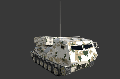 PHZ-11式履带式多管火箭炮模型-火炮器械模型库-3ds Max(.max)模型下载-cg模型网