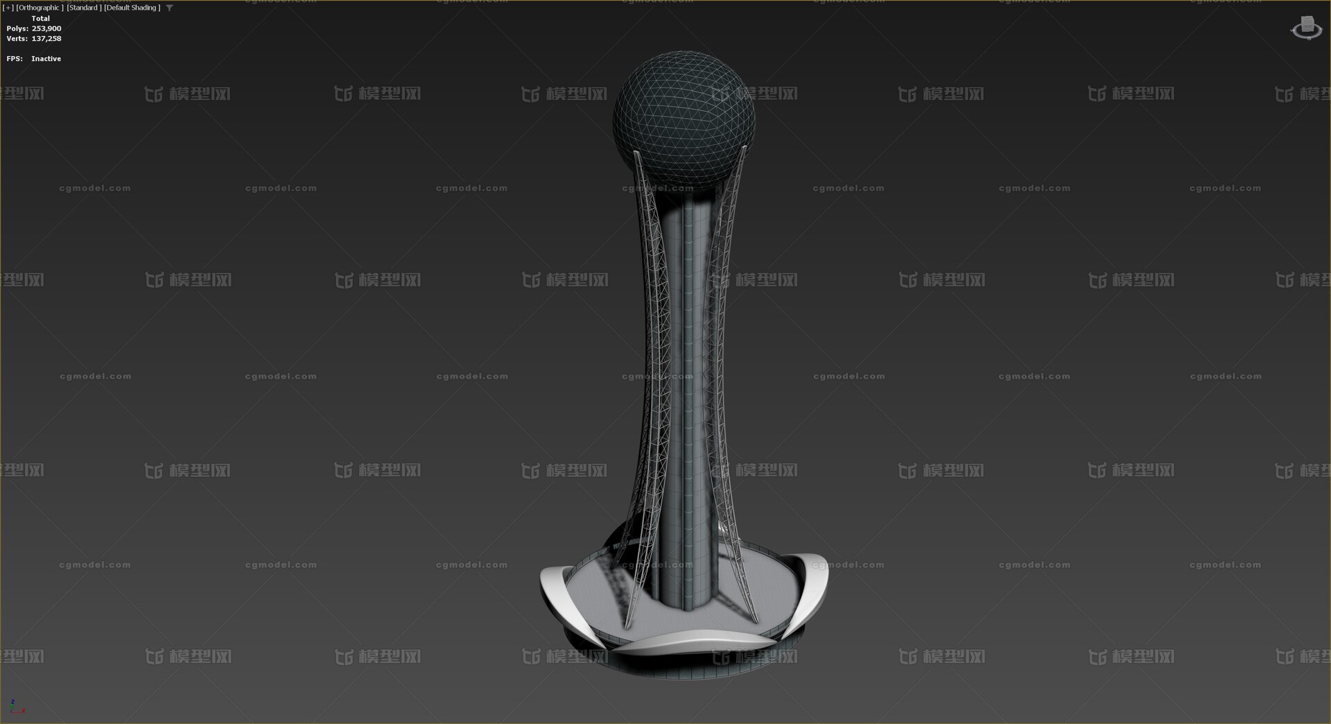 江苏常州地标建筑滆湖之星 观光塔模型-商业办公模型库-3ds Max(.max)模型下载-cg模型网