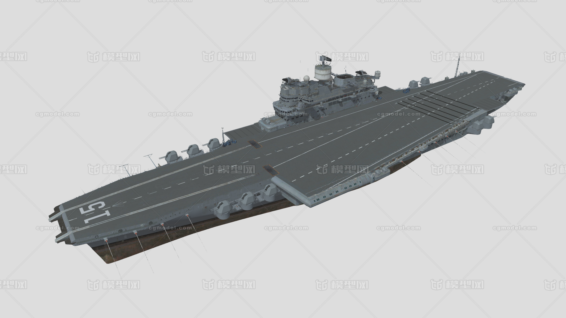 江苏舰891航空母舰蒸汽弹射器中型航母模型-军舰模型库-Blender(.blend)模型下载-cg模型网