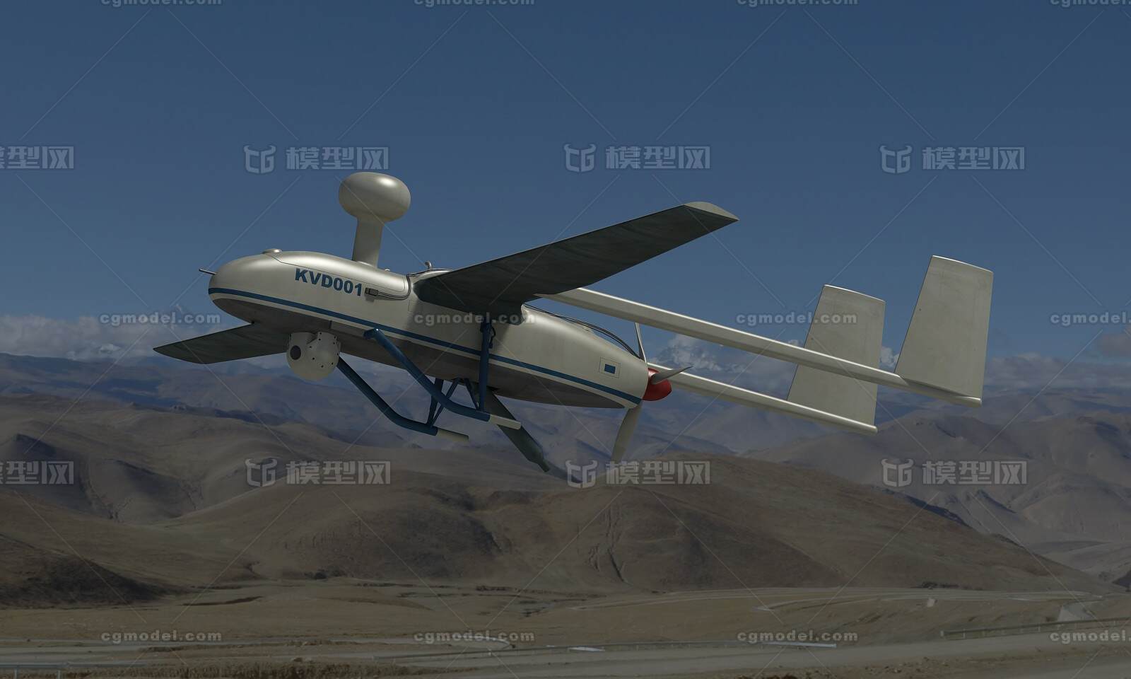 国产KVD001无人机模型-无人机模型库-AutoCAD(.dwg)模型下载-cg模型网