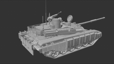 T-90M T90M主战坦克迷彩涂装坦克模型-装甲车／坦克模型库-Blender(.blend)模型下载-cg模型网